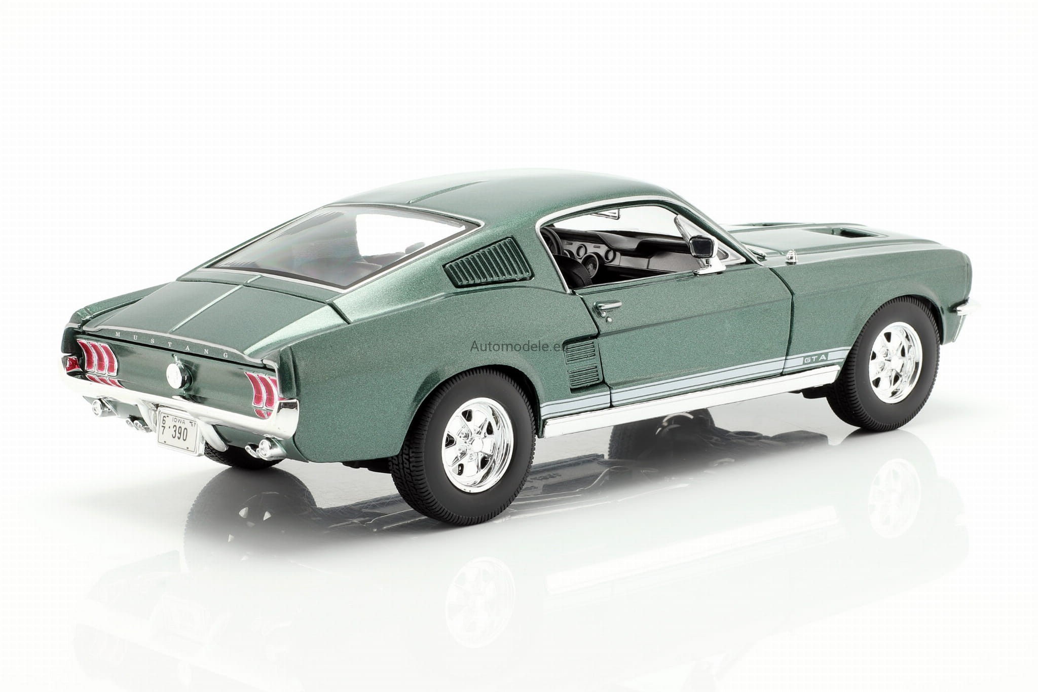 Ford Mustang GTA Fastback 1967 Green Maisto 1:18 - 31166Gr - Automodele.eu
