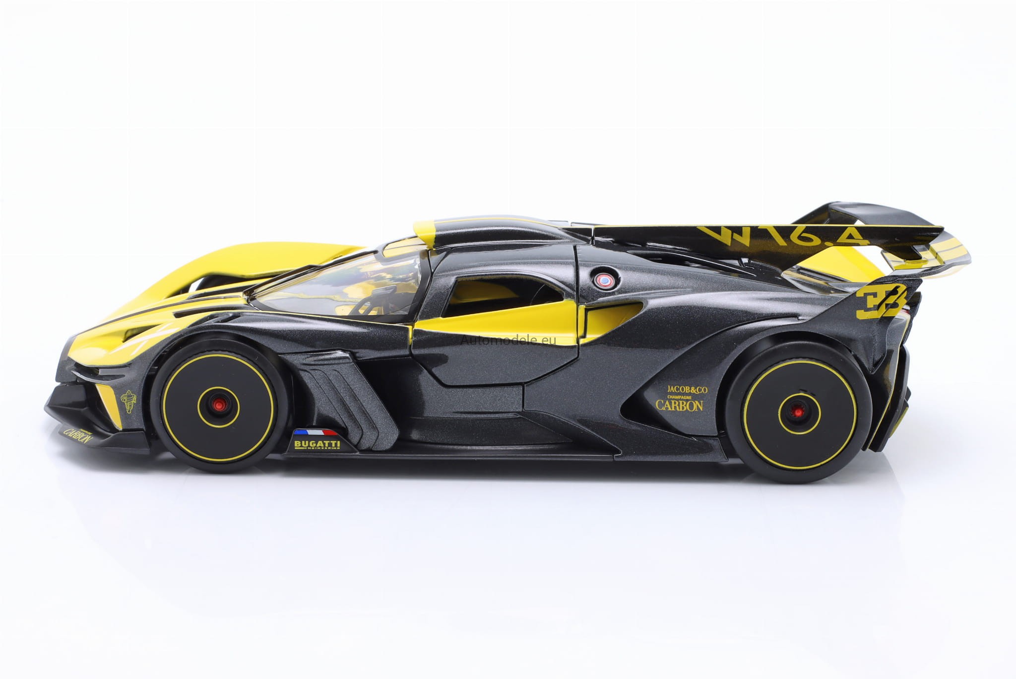 Bugatti Bolide W16.4 2020 Yellow / Carbon Maisto 1:24 - 32911Yl ...